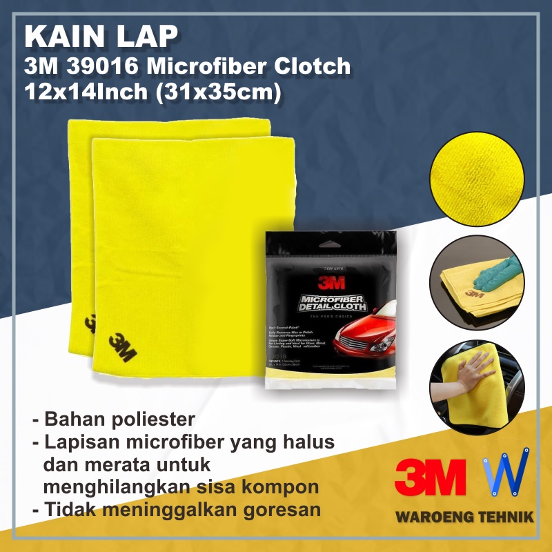 Jual Kain Lap Microfiber 3M 39016 New 3M Microfiber Clotch 12x14 ...