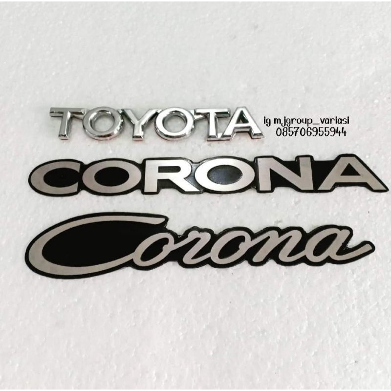 Jual Emblem logo toyota CORONA bahan plat stainless | Shopee Indonesia