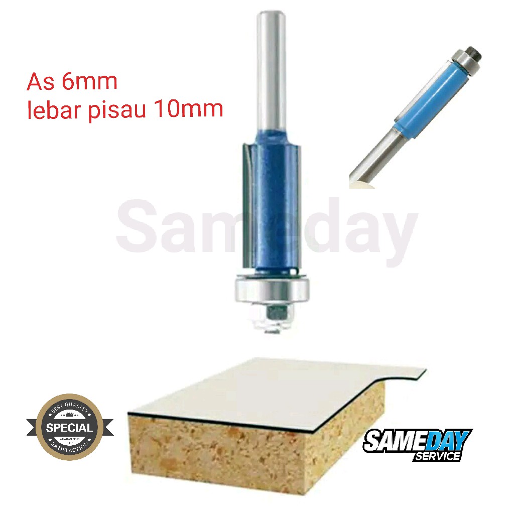 Jual Mata Profil Lurus Straight Flush Trimmer Router Bits Top Bearing ...