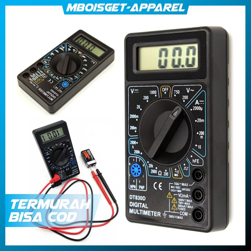 Jual MBOISGET - ANENG Pocket Size Digital Multimeter - DT830B - Black ...