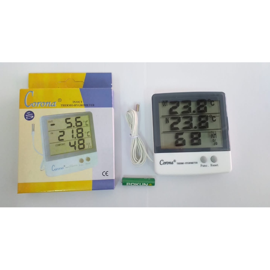 Jual Thermometer Hygrometer Digital Corona GL-89 / Thermo Hygrometer GL ...