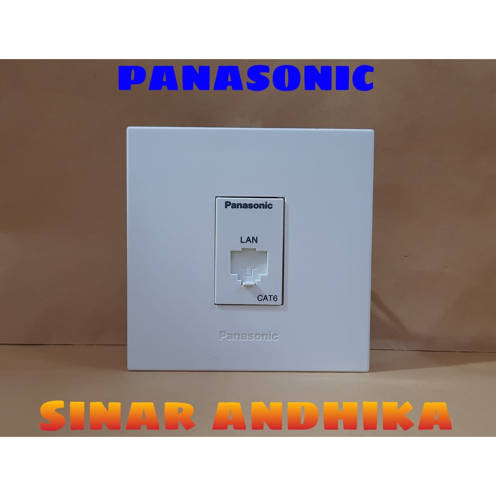 Jual MODUL / JACK DATA CAT 6 + FRAME PUTIH STYLE E PANASONIC WESJ ...
