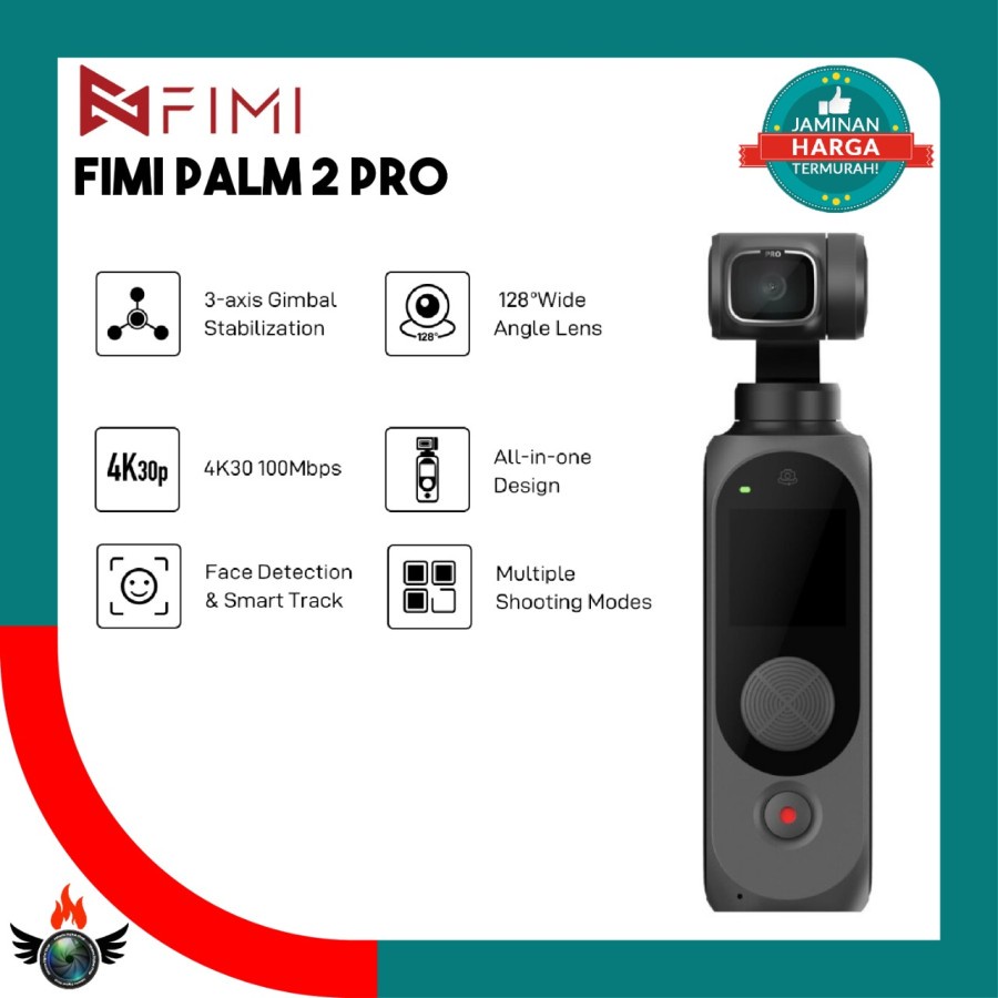 Jual FIMI Palm 2 Pro 3-axis 4K 1/2" CMOS SENSOR GIMBAL POCKET CAMERA | Shopee Indonesia