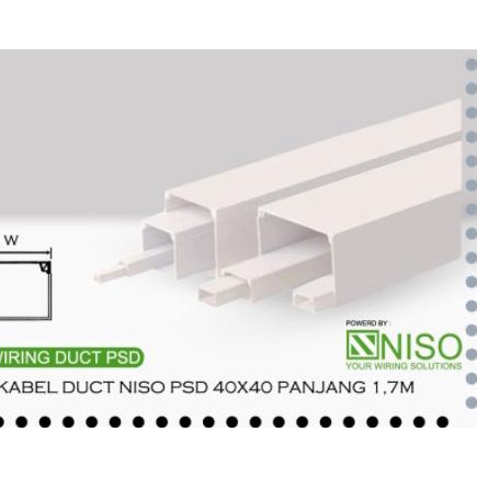 Jual NISO KABEL DUCT 40 X 40 1.7 Meter /TRUNKING 40X40 DAK WIRING ...