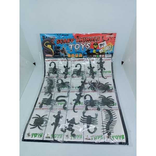 Jual Mainan serangga mix karet / Kecoa kelabang karet prank isi 20pcs ...