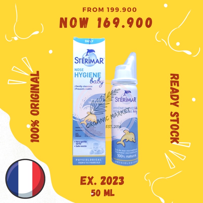 Jual Sterimar Nose Hygiene Baby Spray Nasal Spray 100% Natural Hygiene ...