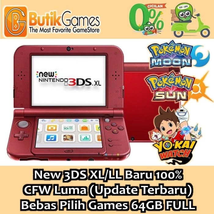 Jual HOT PRICE New 3ds XL / LL Nintendo 3dsxl CFW permanent 64 gb | Shopee Indonesia