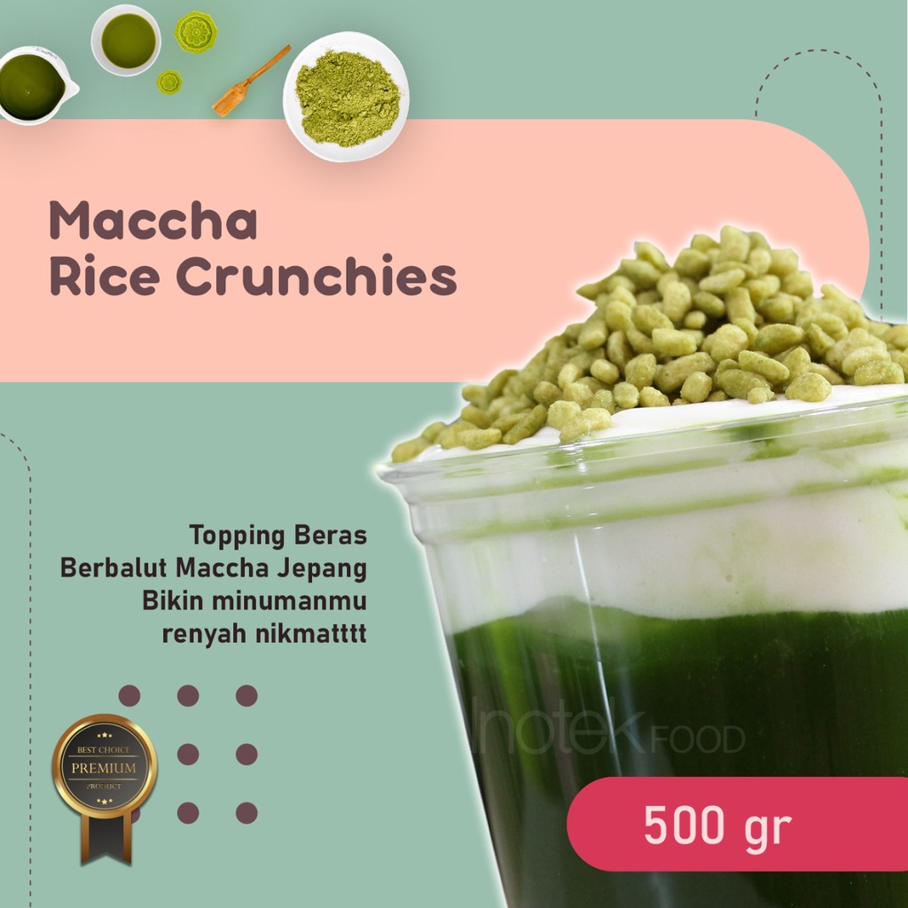 Jual Maccha Rice Crunchies / Topping Minuman Rasa Green Tea Maccha @500 ...
