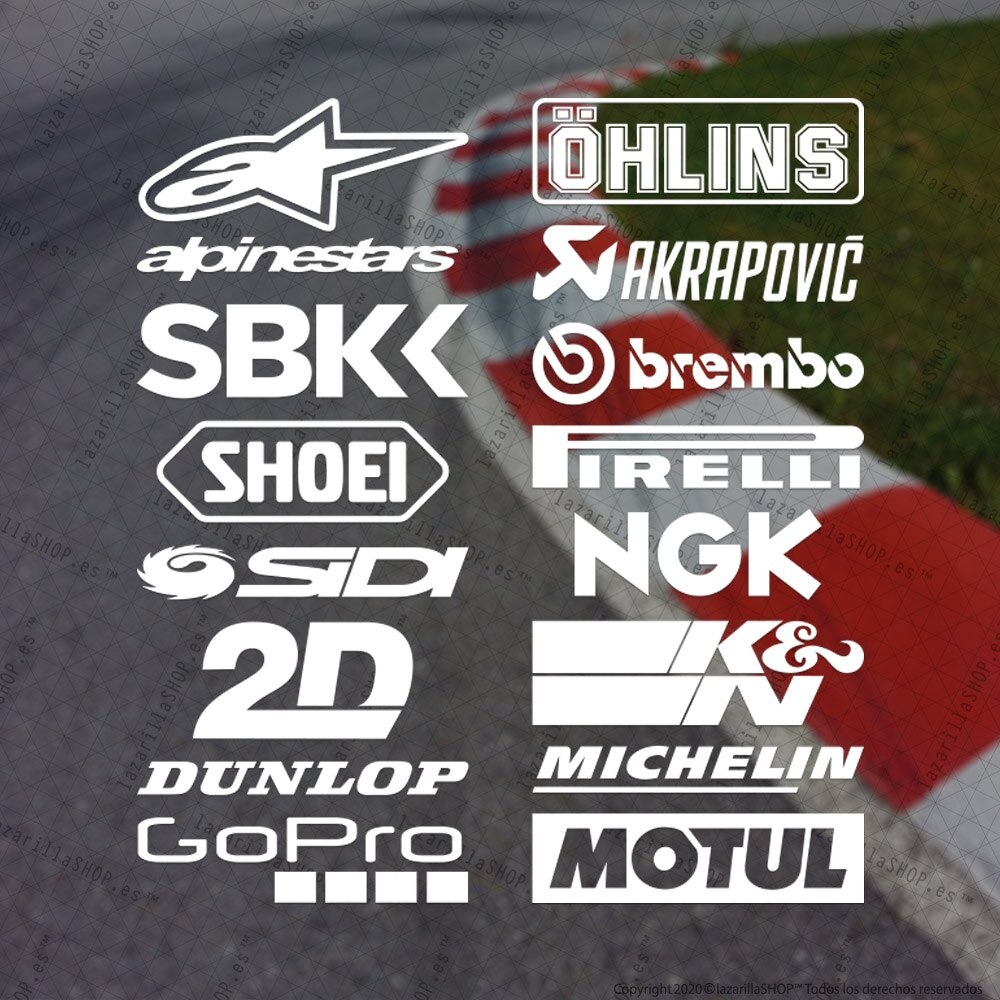 Jual 2 Set stiker Sponsor MOTOR sponsor STIKER vinyl Tanda Sirkuit ...