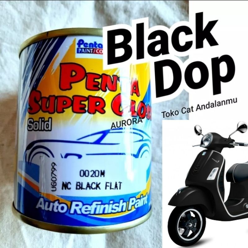 Jual Cat Penta Super Gloss 0020M NC Black Flat 200ml Hitam Dop Doff Dof ...