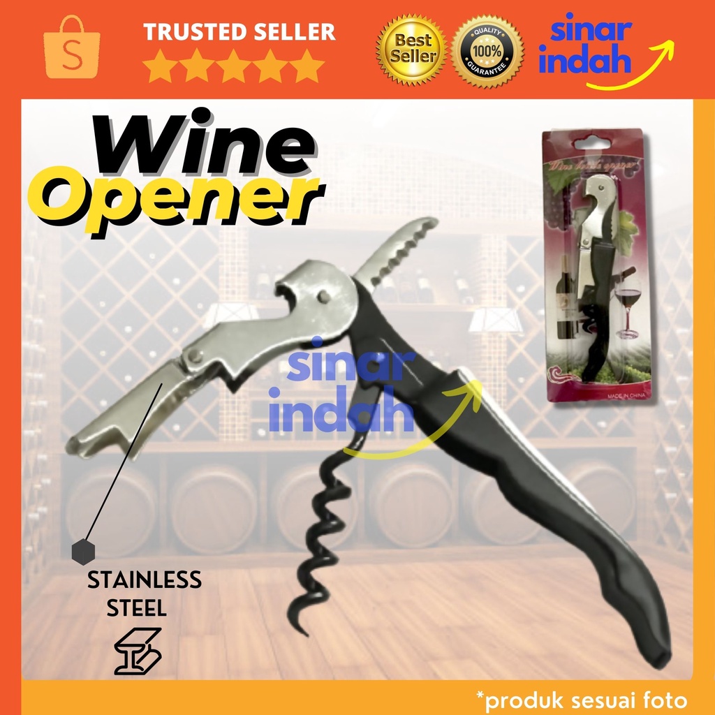 Jual Pembuka Botol Wine / Wine opener / Wine Screw / Corkscrew ...