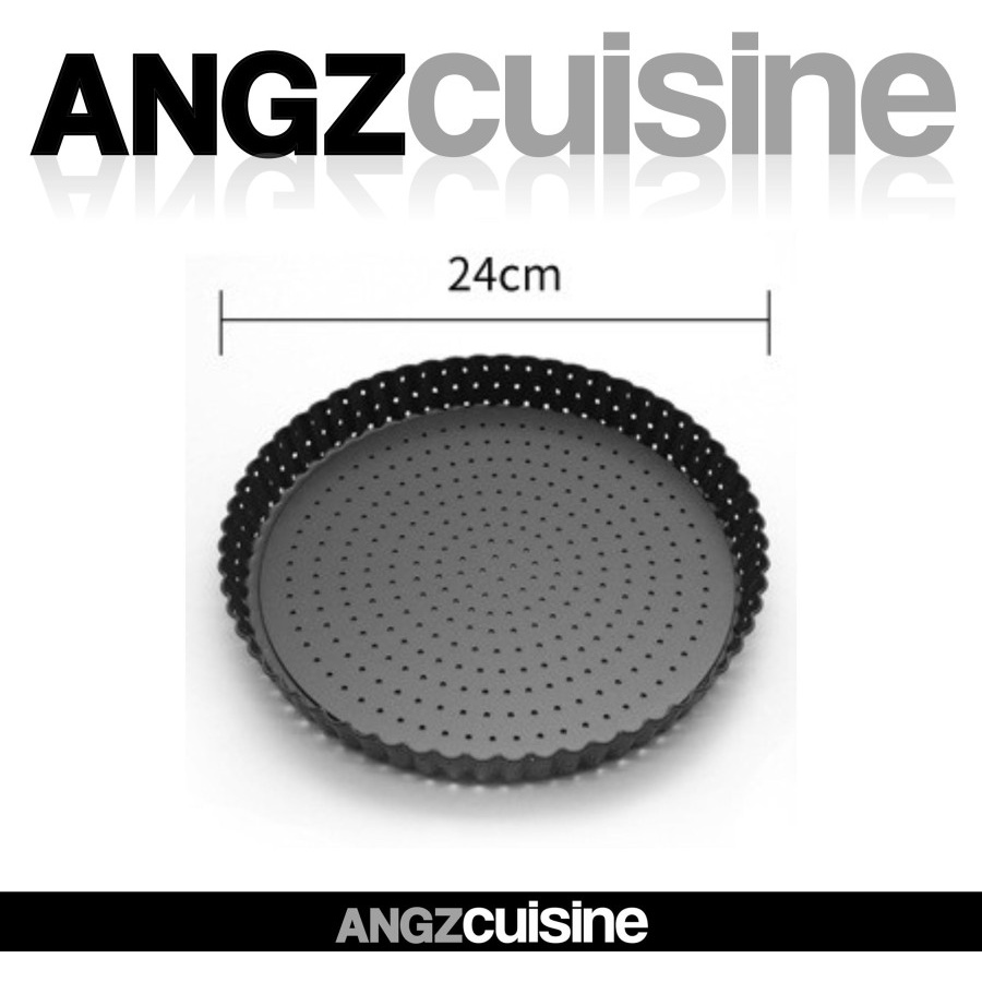 Jual Loyang Bulat Pie Pizza Carbon Steel Perforated Pizza Pan Large 9 ...