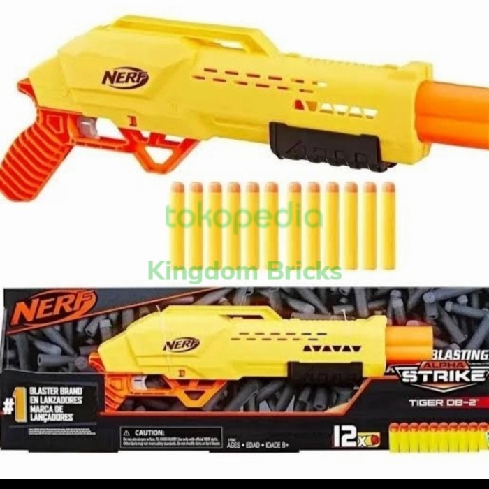 Jual Lucu Nerf Alpha Strike Tiger Db-2 Mainan Pistol Shotgun (Include ...