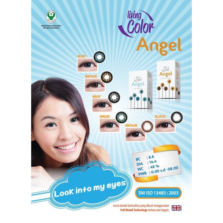 Jual SOFTLENS LIVING COLOR ANGEL NORMAL 14.4MM | Shopee Indonesia