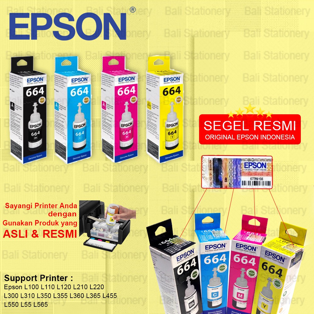 Jual Tinta Printer Epson 664 Original isi 70ml | Shopee Indonesia