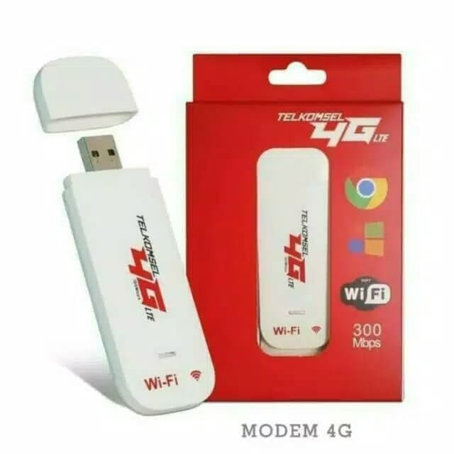 Jual Usb MODEM wifi 4G LTE Telkomsel FLASH 300Mbps Unlock GSM | Shopee ...