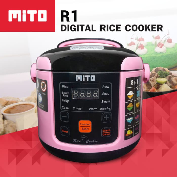 Jual Mito R1 Digital Rice Cooker 1L - Pink | Shopee Indonesia