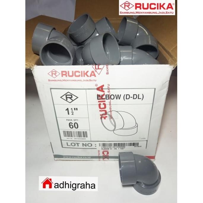 Jual 1 Pc Knee Pvc 1 1/2 Dv Sedang Rucika (Elbow/Keni/Knie) | Shopee ...