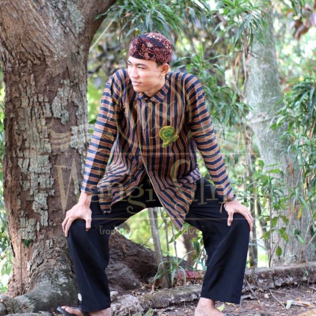 Jual WS Baju Sorjan Adat Jawa Lurik Dalang plus celana batik - sorjan ...