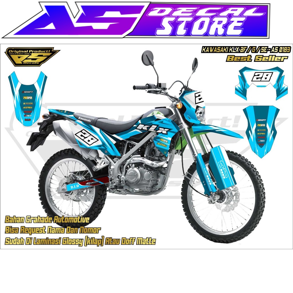Jual 0183 DECAL STIKER FULL BODY CUSTOM MOTOR KLX BF | Shopee Indonesia