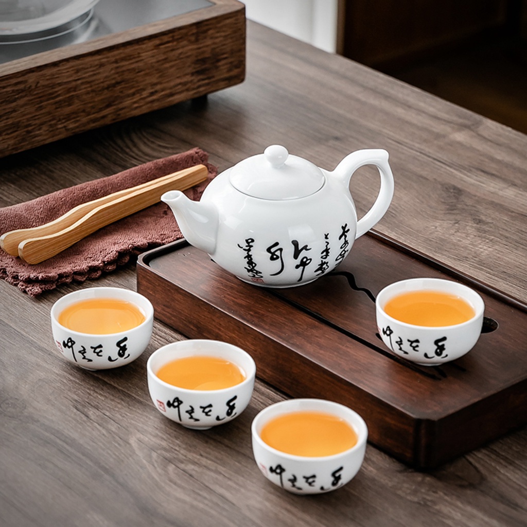 Jual Travel Portable Tea Set Poci Teko Gelas Cangkir Tie Kuan Yin ...