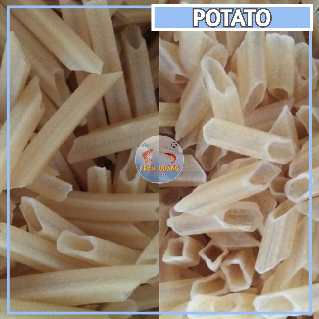Jual [ 1kg ] Kerupuk / Krupuk Mentah / Krecek Stick Kentang Potato ...