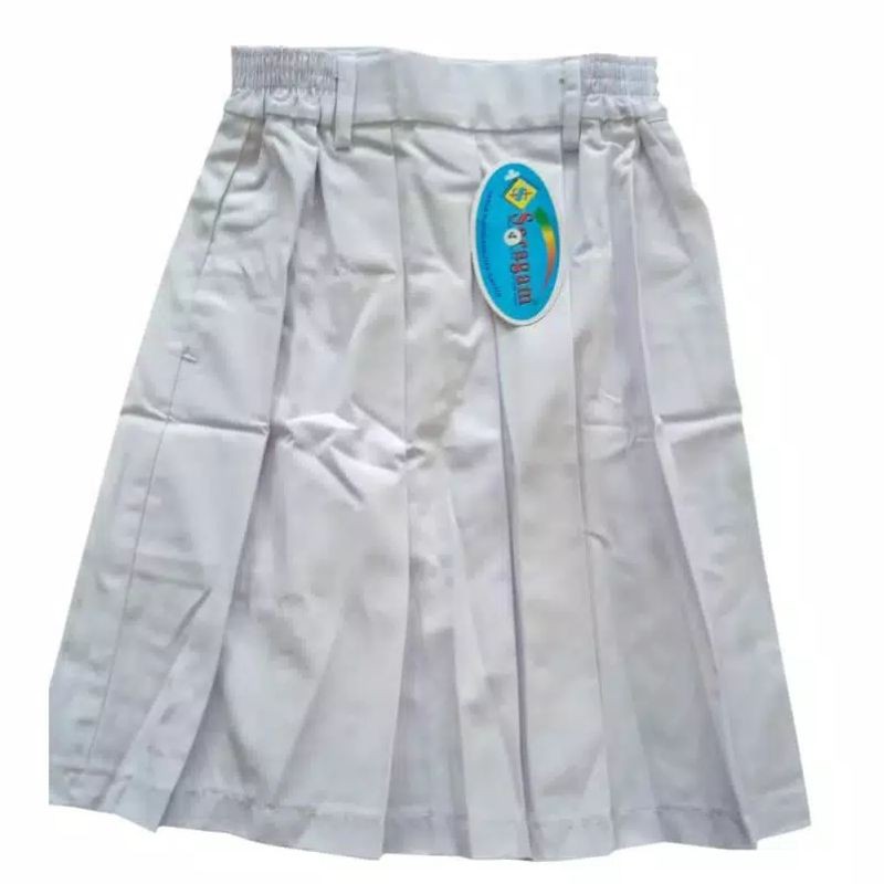Jual rok seragam sekolah warna putih pendek rempel kelas 1-6 SD | Shopee Indonesia