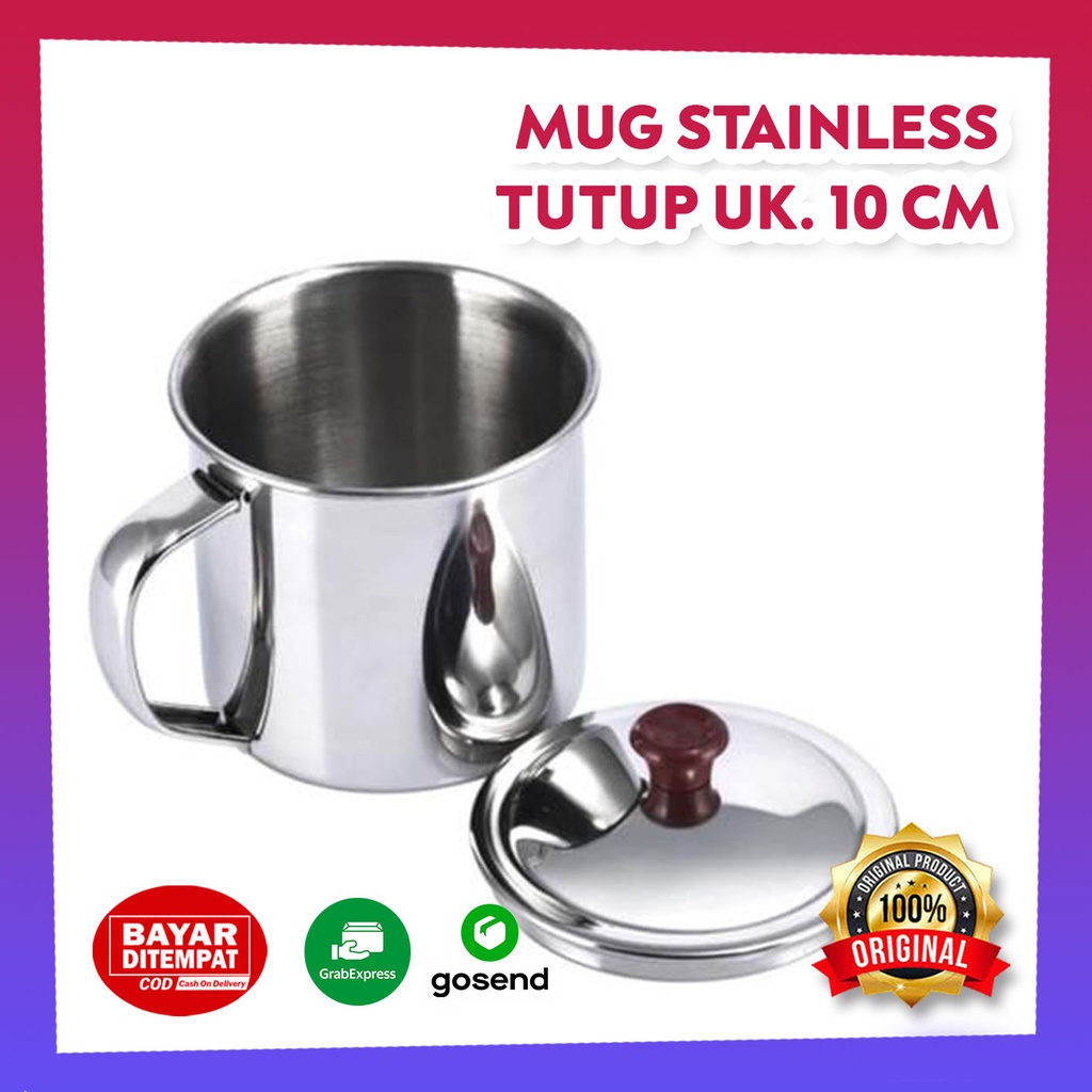 Jual MUG TUTUP STAINLESS JADUL Kecil Tahan Panas Cangkir Kopi Coffee ...