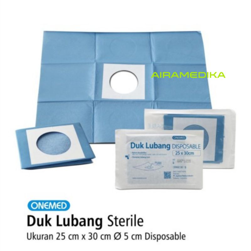 Jual Duk Lubang Steril 25cm x 30cm Onemed / Duk Doek Bolong Steril 30cm ...