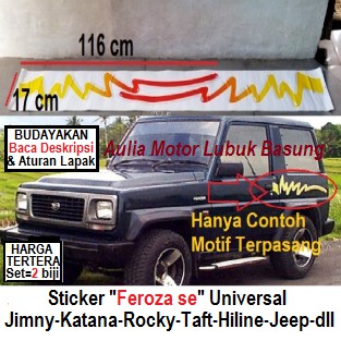 Jual sticker cutting stiker list strip body suzuki daihatsu feroza se ...