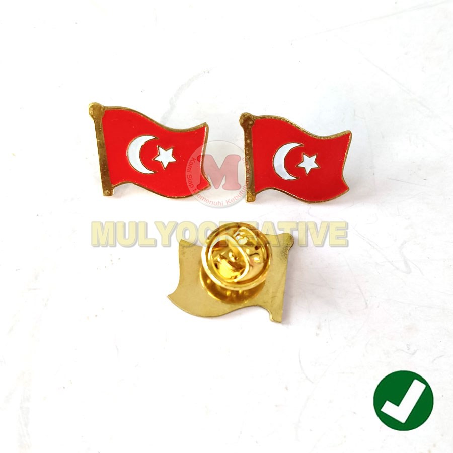 Jual Pin Bendera Negara Turki Pin Bros Bendera Turki Flag Pin Turki ...
