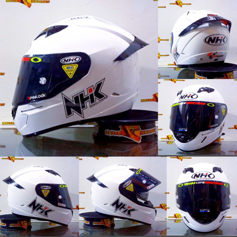 Jual HELM FULL FACE ORIGINAL NHK GP1000 WHITE (modip paket ganteng ...