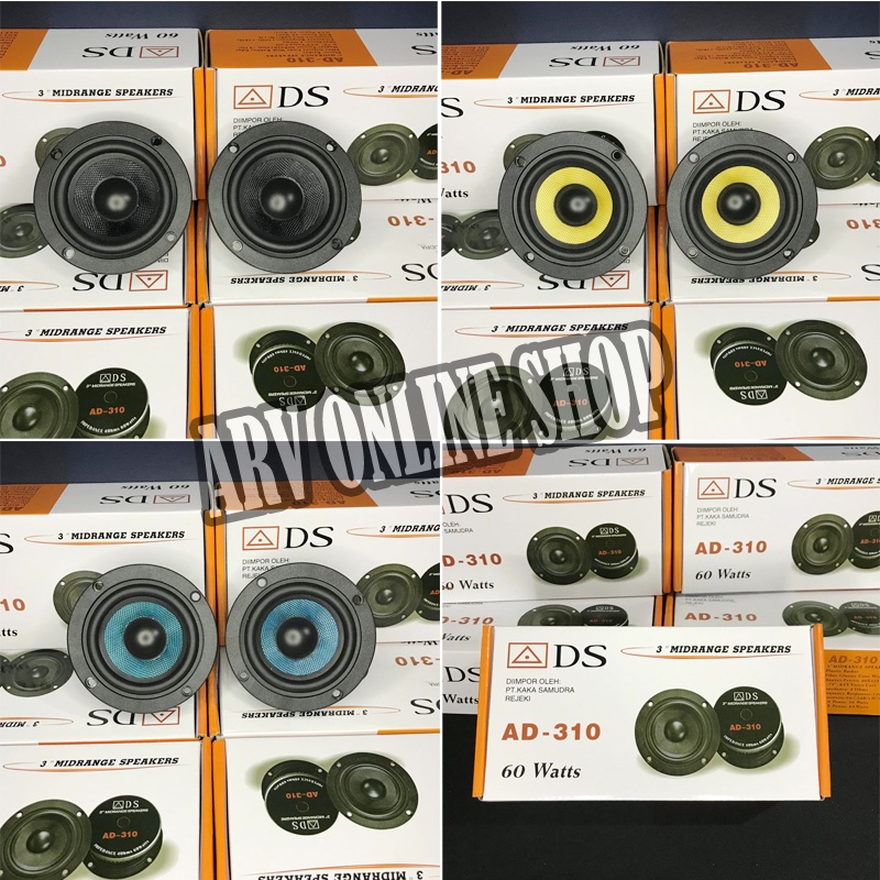 Jual Speaker Midrange 3 Inchi Vocal Audio Mobil Ads AD-310 60 Watts ...