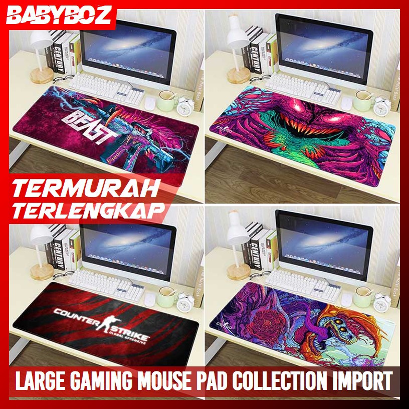 Jual [TERMURAH] GAMING MOUSE PAD XL Desk Mat size 30x80cm motif keren ...