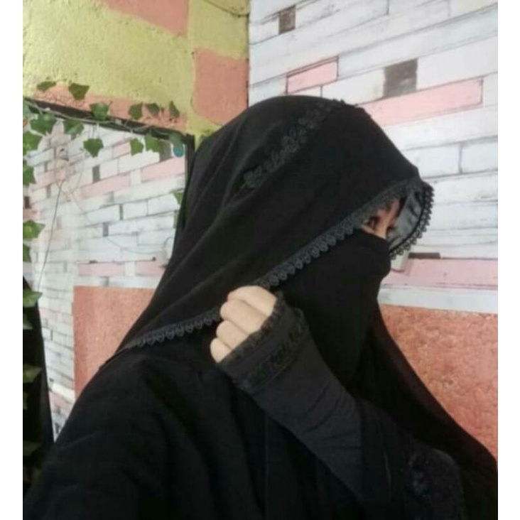 Jual niqab VEIL ATIKA cadar butterfly renda cadar murah | Shopee Indonesia