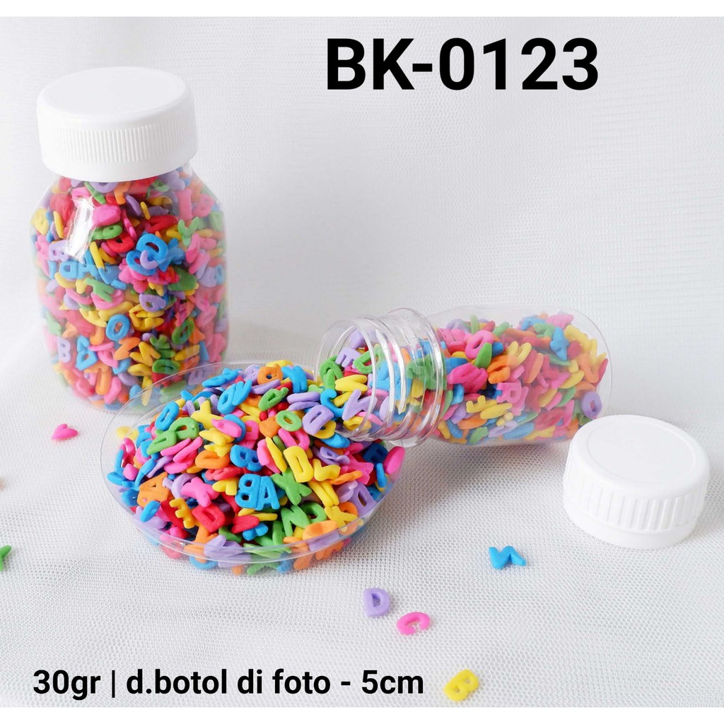 Jual BK-0123 Sprinkles sprinkle sprinkel 30 gram huruf abjad | Shopee ...