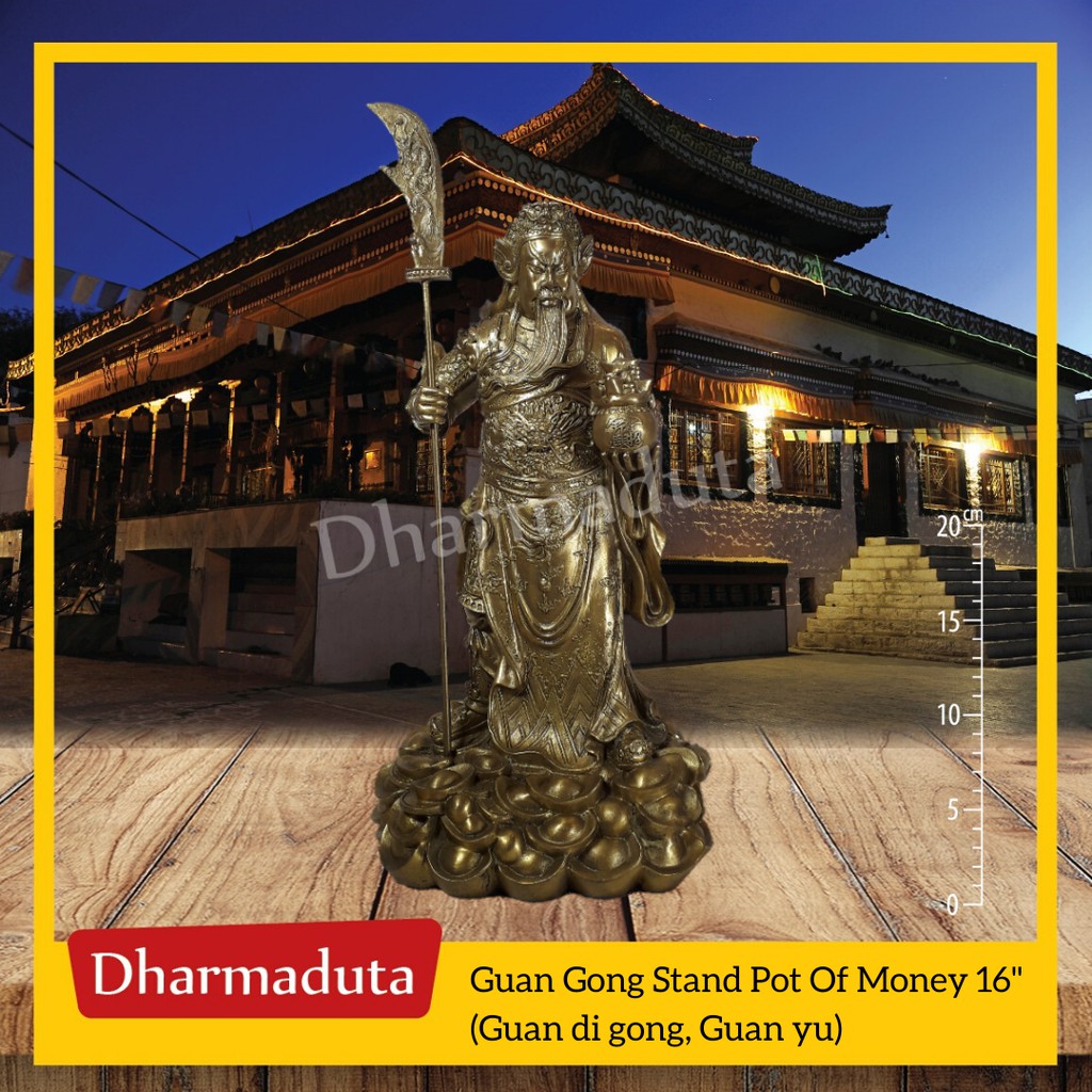 Jual Guangong Stand Pot of Money 16in - Patung Rupang Arca Buddha ...