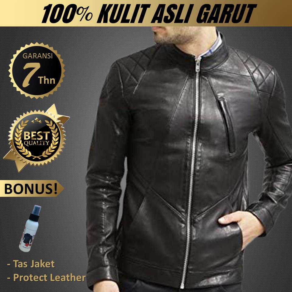 Jual Jaket Kulit Pria Asli Garut Original 100% Kulit Domba | Shopee ...