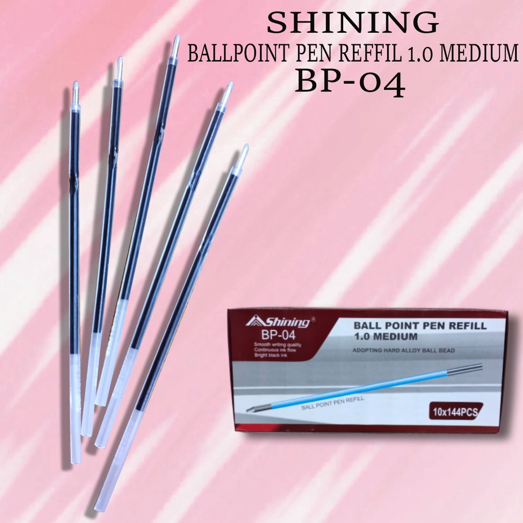 Jual Isi ulang pulpen tinta Ballpoint Pen Reffil Shining ukuran Medium ...