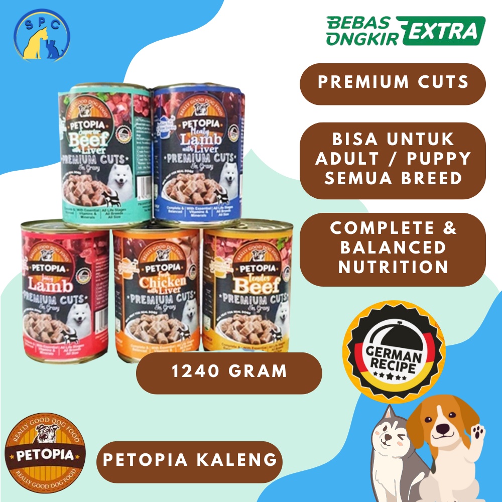 Jual PETOPIA Makanan Basah Anjing Dog Food Petopia Kaleng 1240 Gram ...