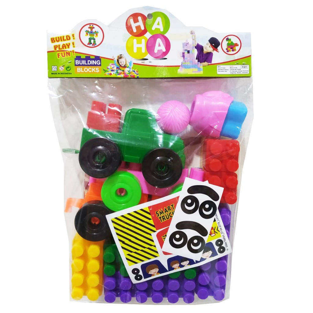 Jual Mainan Edukasi Balok Susun Haha Block 28 pcs | Shopee Indonesia