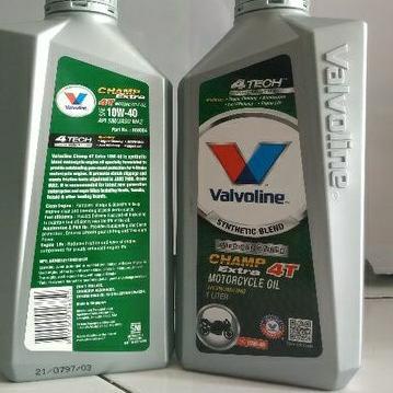 Jual Recomend OLI VALVOLINE CHAMP EXTRA 4T Synthetic Blend 10W-40 - 1L ...