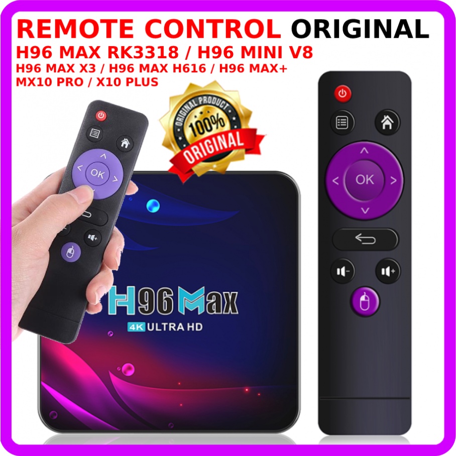 Jual REMOTE CONTROL ASLI ORIGINAL STB Android TV Box H96 MAX H96 MINI ...