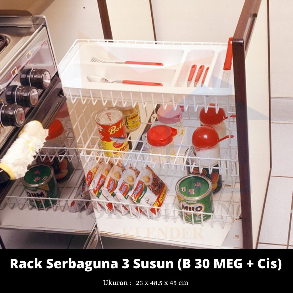 Jual Rack Serbaguna 3 Susun Modelline (B 30 MEG + Cis) | Shopee Indonesia