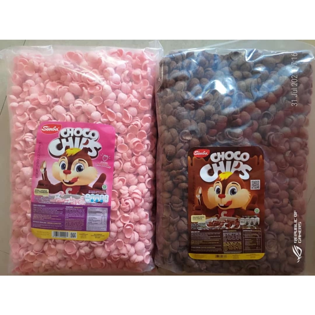 Jual Simba choco chips bulk 950g sereal coklat | snack kiloan | makanan ...