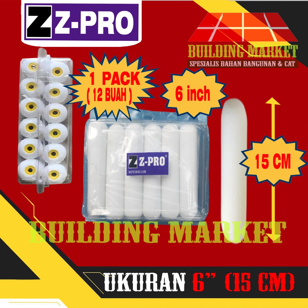 Jual REFILL KUAS ROLL CAT TEMBOK BUSA KUAS ROL CAT MINYAK Z-PRO 6 INCH ...