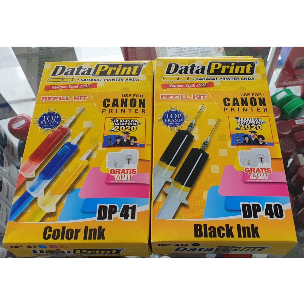 Jual TINTA SUNTIK PRINTER CANON DATAPRINT HITAM / WARNA | Shopee Indonesia