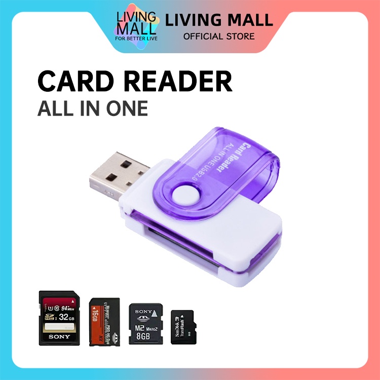 Jual Card Reader All In One (4 Slot) USB 2.0 / Multi Memory Converter ...