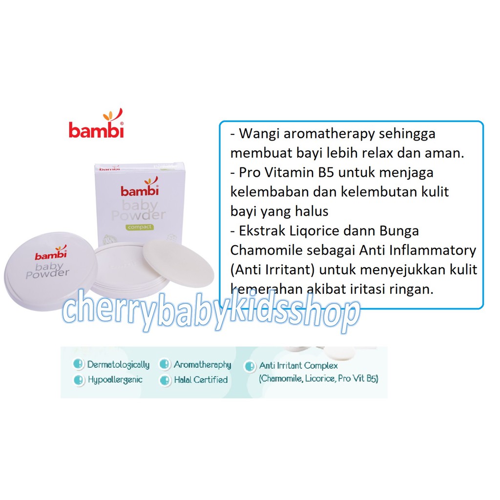 Jual Bambi Baby Powder Compact / Prickly Padat / Compact Refill 40 gr ...