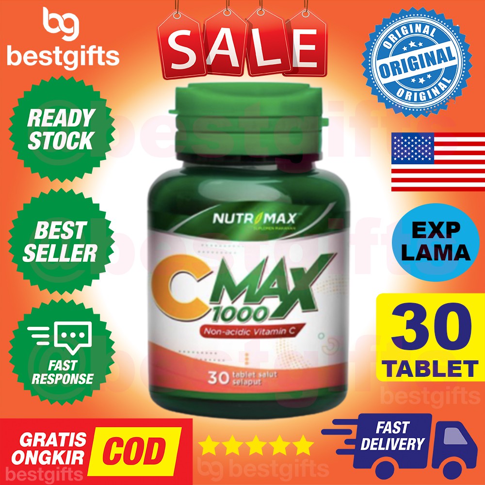 Jual NUTRIMAX C MAX 1000 MG NON ACIDIC 30 TABLET | Shopee Indonesia